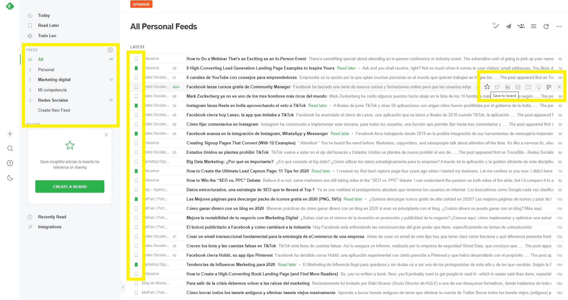 Ventajas del lector de RSS Feedly | Digital Menta